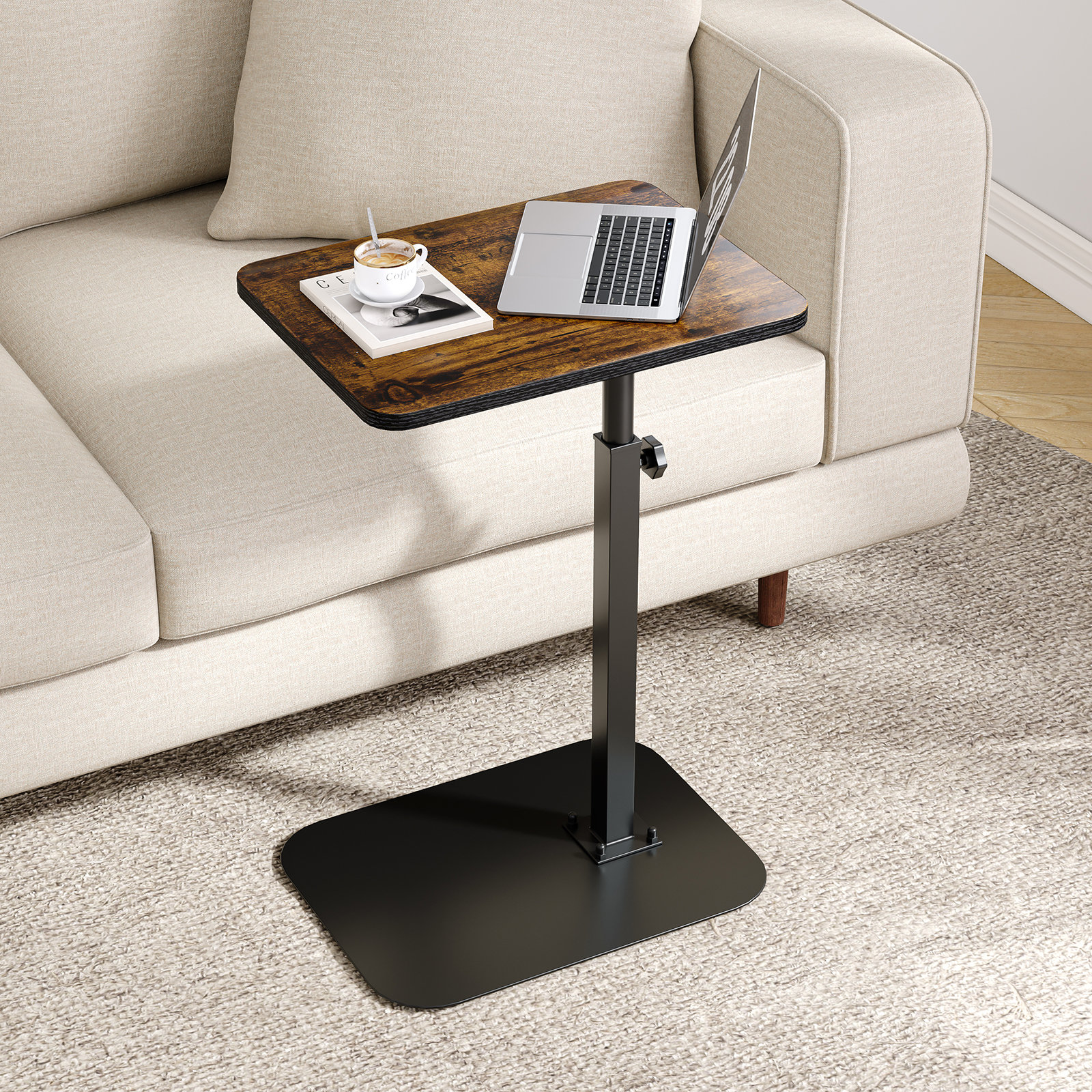 17 Stories Adjustable Swivel C-side Table with Height Control & Reviews ...