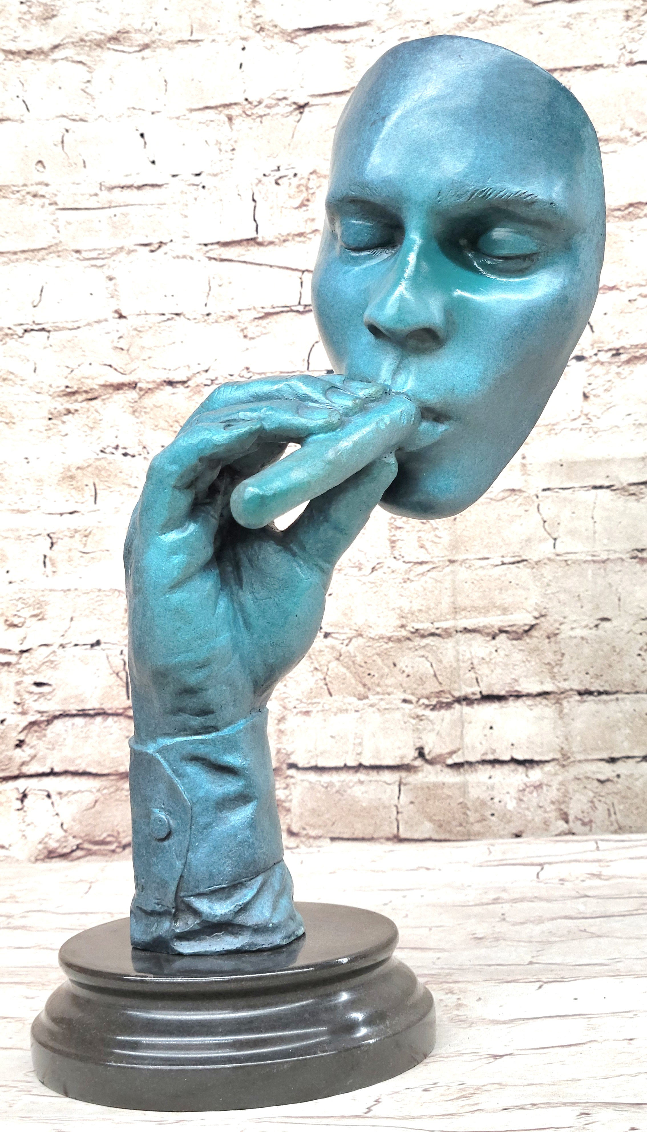 Orren Ellis Salvador Dali Havana Man Smoking Cigar Bronze Sculpture ...