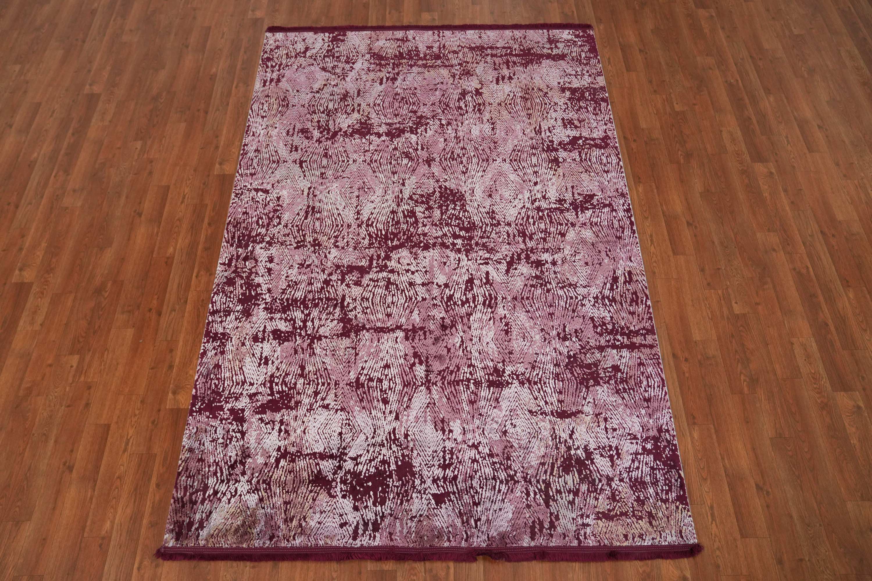 Hokku Designs Contemporary Abstract Pattern Elegant Blush Pink Rug 5x7 ...
