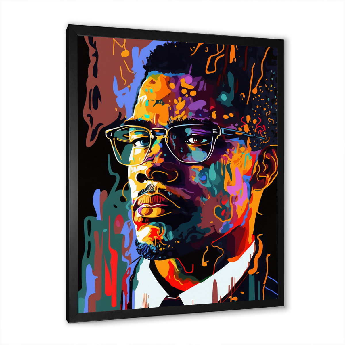 Winston Porter Malcolm X Illustration I - Celebrity Wall Art Living ...