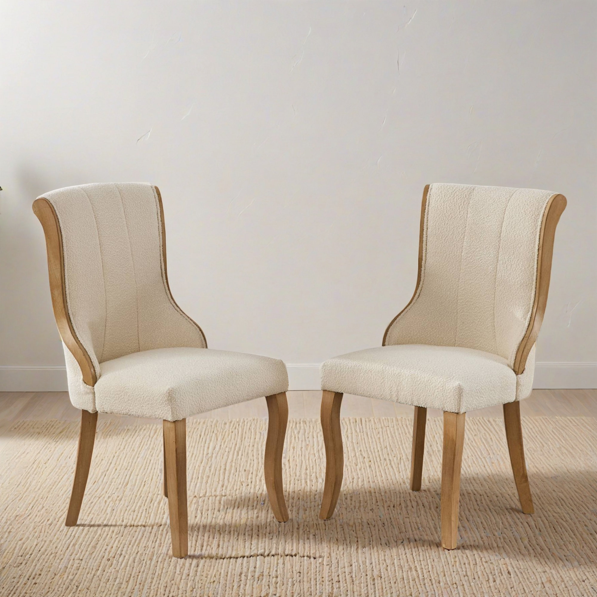 Corrigan Studio® Mid Century Solid Wood Parsons Chair, Upholstered Seat ...