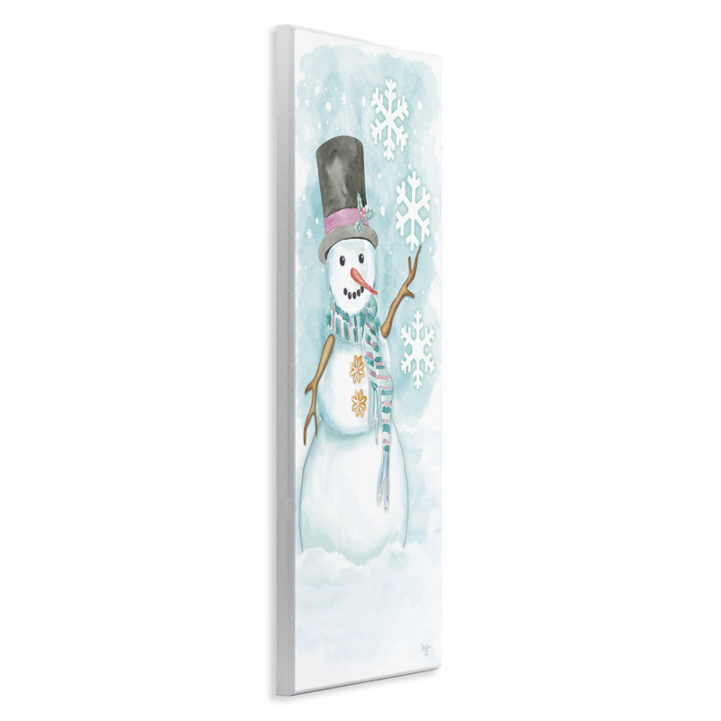 Stupell Industries Waving Snowman Greeting Wall Plaque Art by Mollie B ...