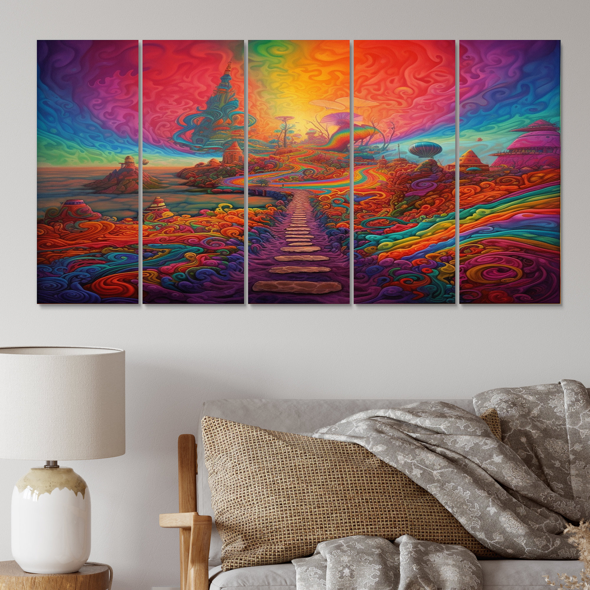 Trinx Rainbow Mountain Landscape Obstacle Is The Way II - Abstract ...