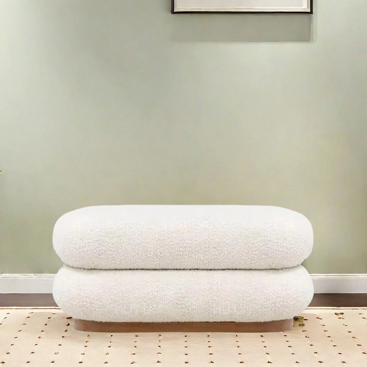 Orren Ellis Simple Bench Clothing Store Casual Lamb Fur Soft - Wayfair ...