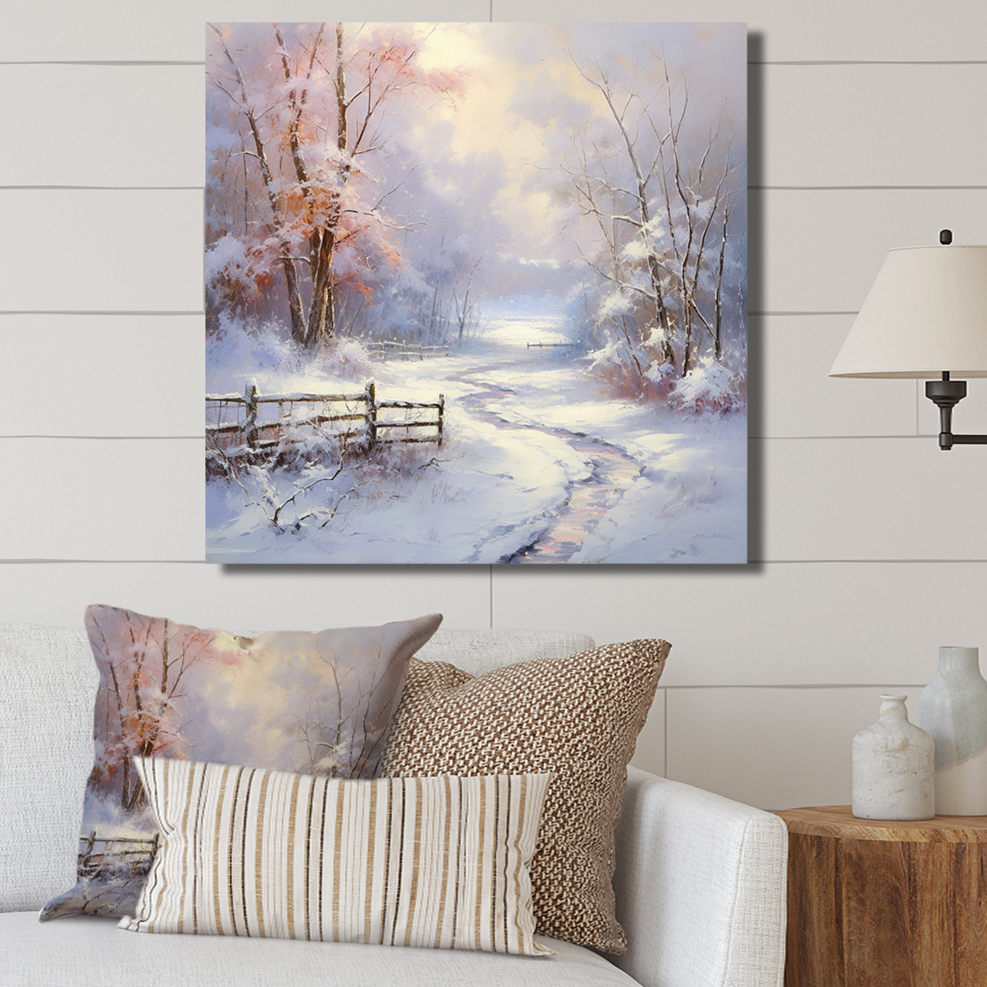Loon Peak® Winter'S Silente River - Snow Wall Art | Wayfair