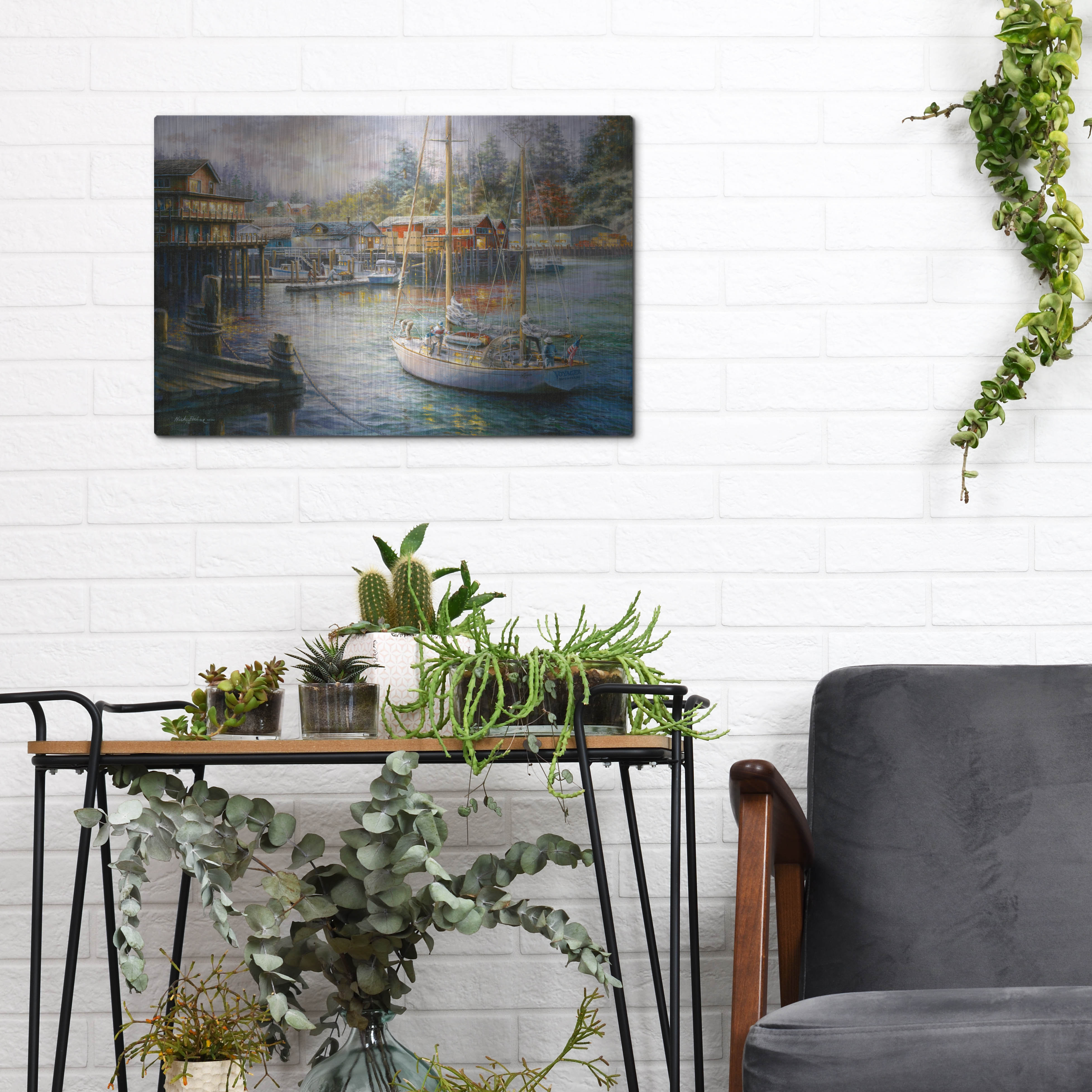 Ivy Bronx 'Boat' by Nicky Boehme Metal Wall Art | Wayfair