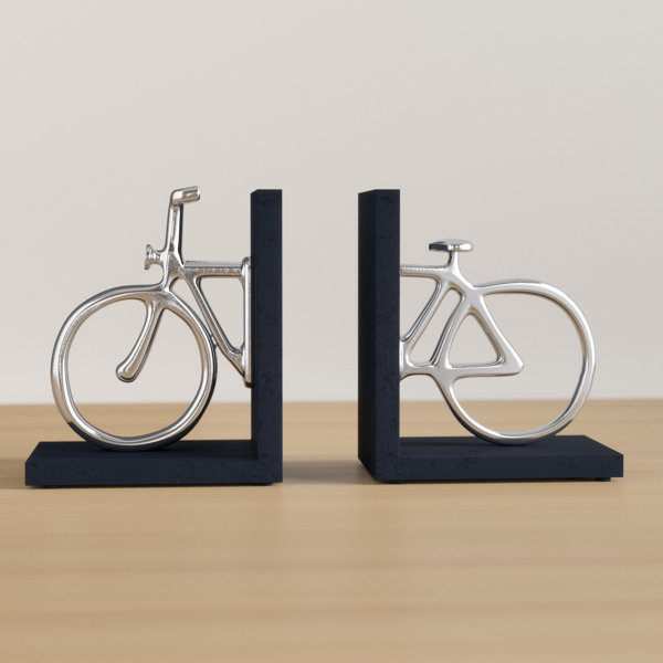 Zipcode Design™ Cycle Non-skid Bookends "& Reviews" | Wayfair