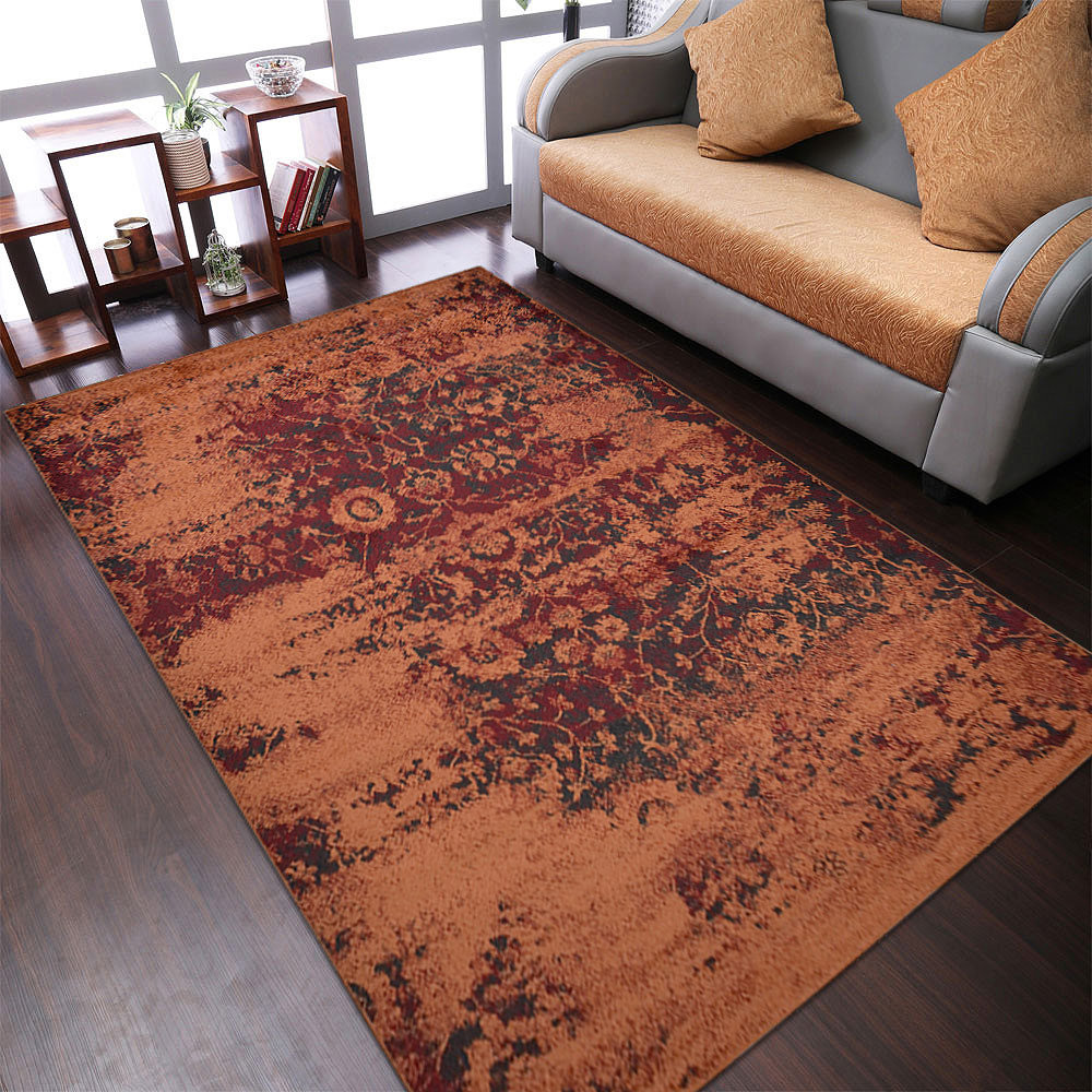 Williston Forge Bicknell Orange Indoor Area Rug – Perfect for Living ...