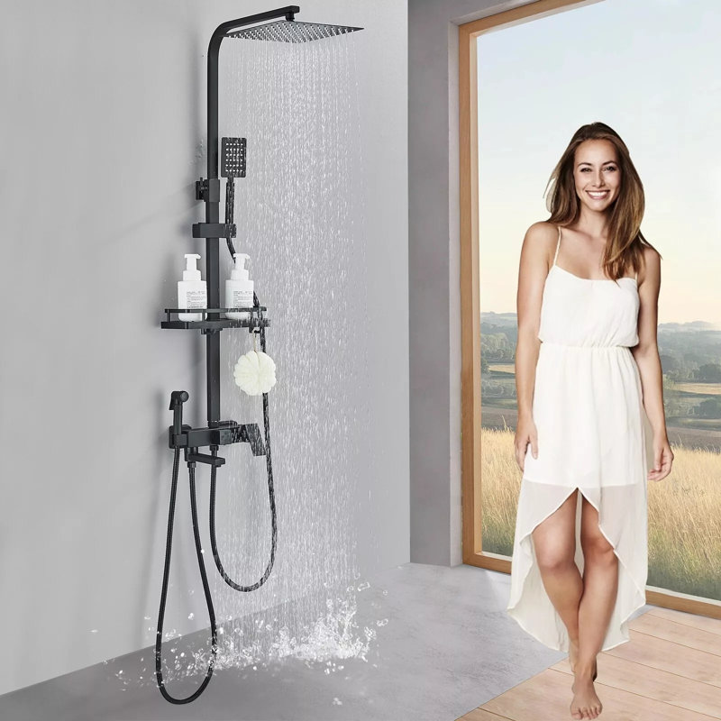 Senlesen Diverter Complete Shower System with Rough in-Valve | Wayfair