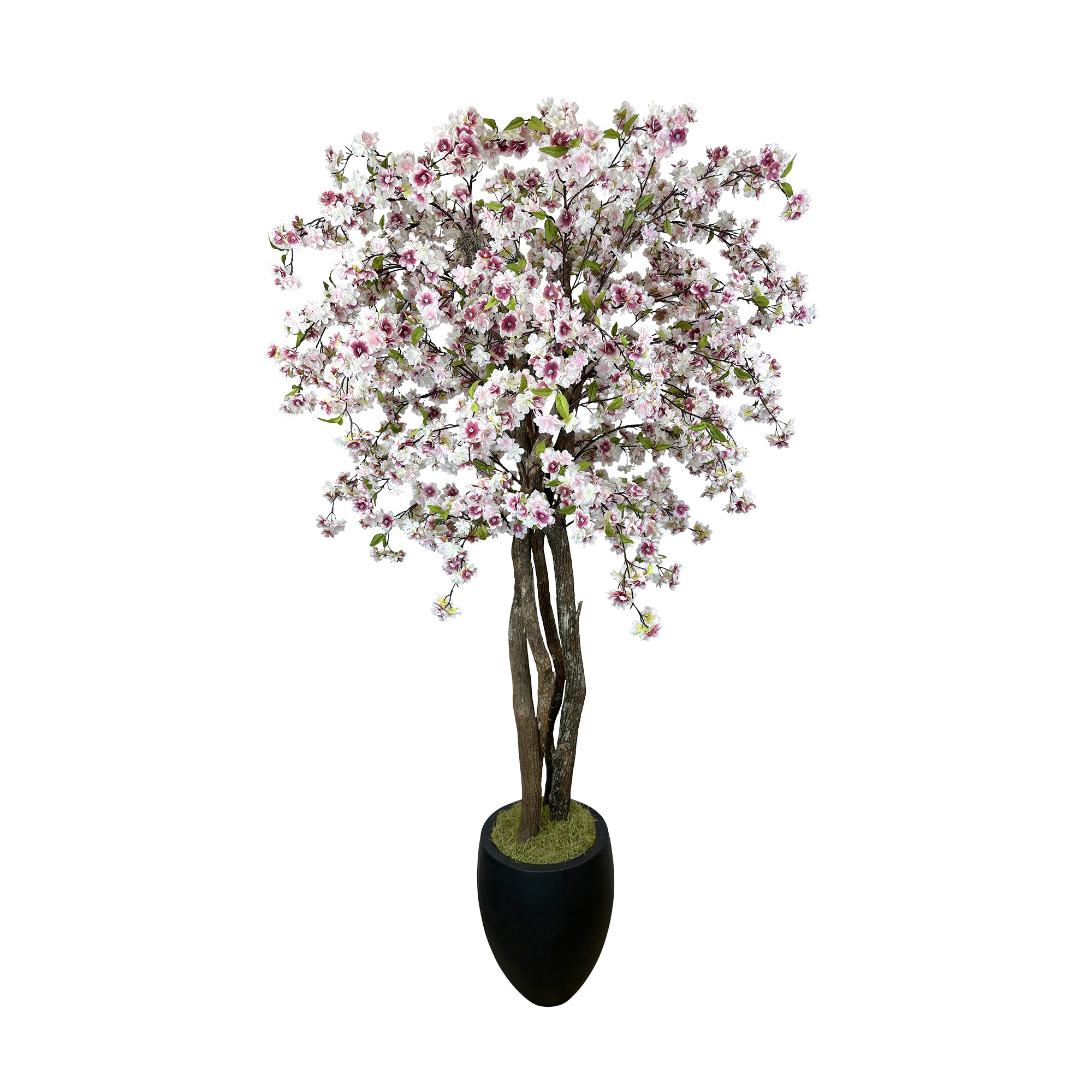 Creative Displays, Inc. 6.5' Faux Cherry Blossom Tree in Fiberstone Pot ...