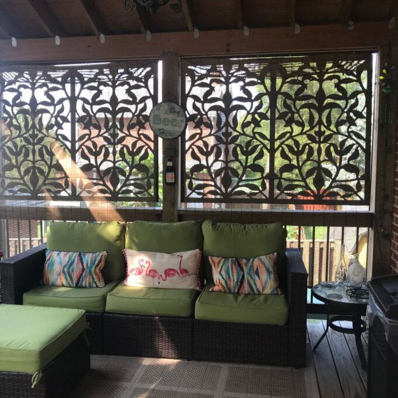 Acurio Latticeworks 48'' x 32'' Olive Branch Vinyl Privacy Screen ...