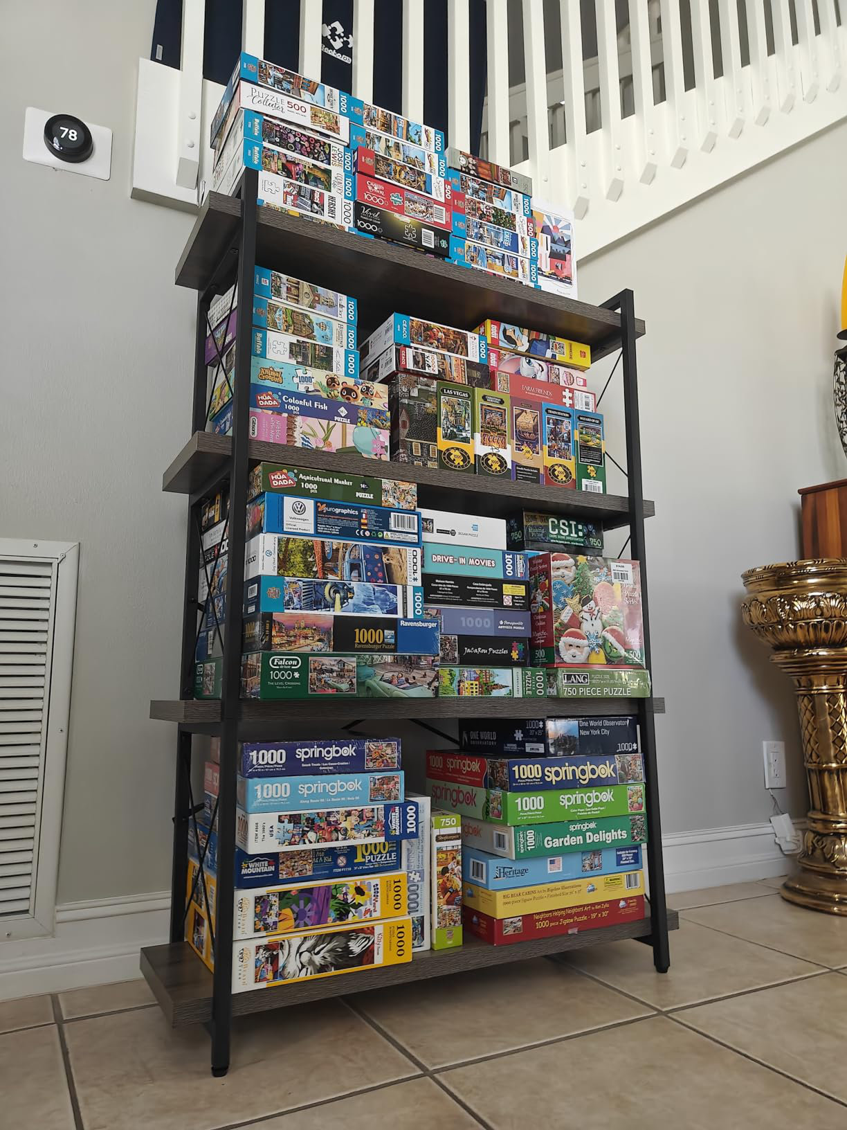 17 Stories Rustic Open Book Shelf, Freestanding Tall Bookshelves with ...