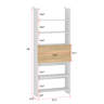 Brayden Studio® Modern Ladder-Style Bookshelf With Drop-Down Desk And ...