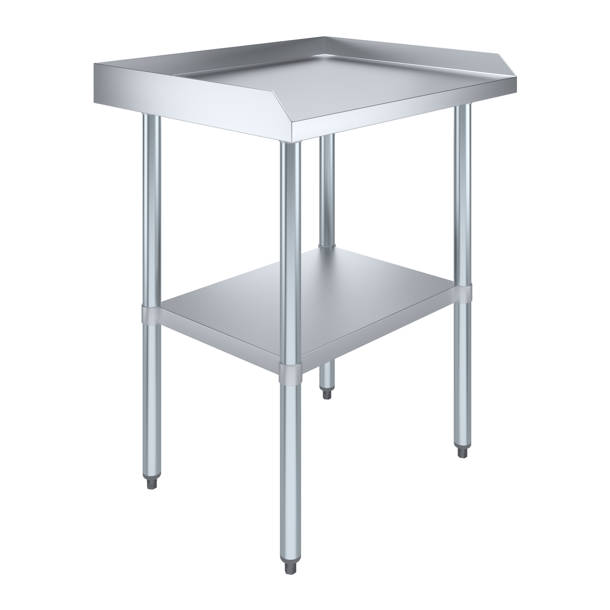 Amgood Stainless Steel Open Base Work Table with Wheels & Reviews | Wayfair