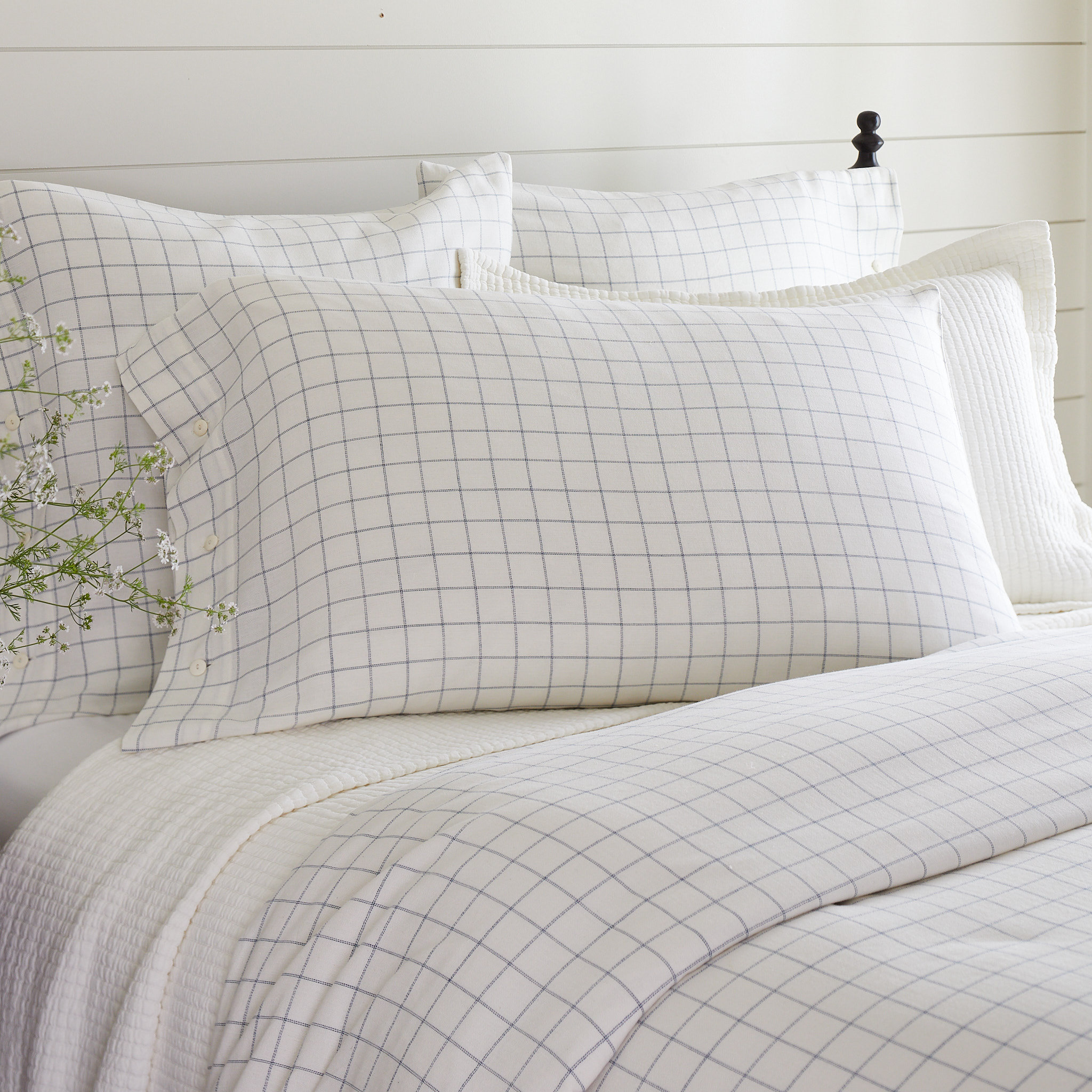 Taylor Linens Schoolhouse Windowpane Plaid Cotton Duvet Cover | Perigold