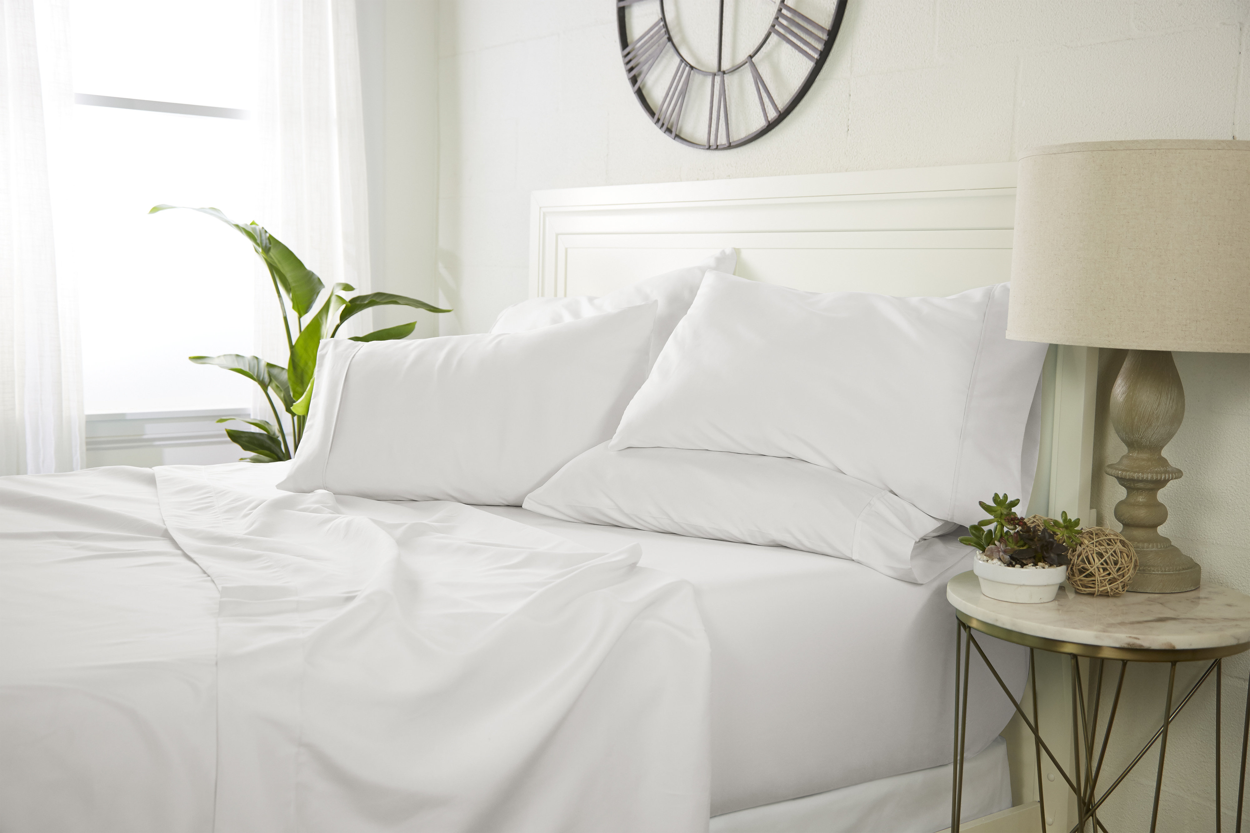 Sharon Osbourne Home Ultra Soft Solid Microfiber 6 Piece Sheet Set ...