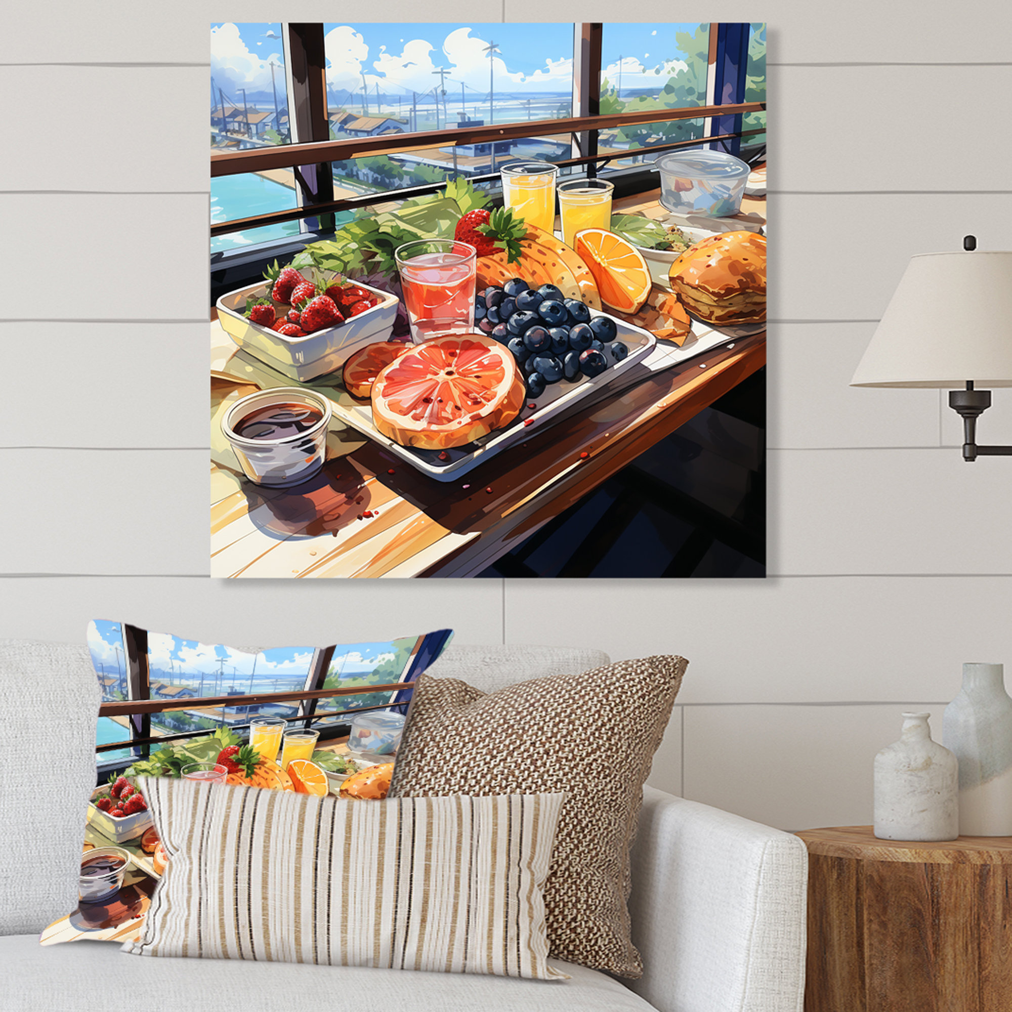 Latitude Run® Morning Breakfast Spread - Breakfast Metal Wall Art | Wayfair