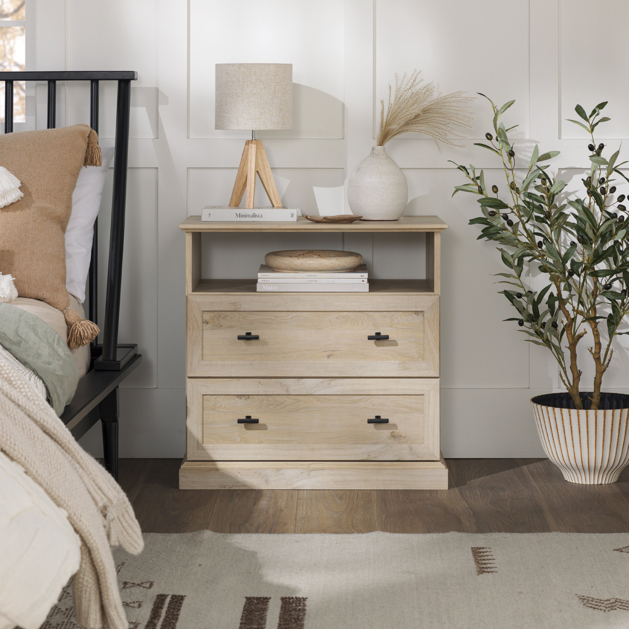 Alcott Hill® Cydny Classic Open-Top 2-Drawer Nightstand & Reviews | Wayfair