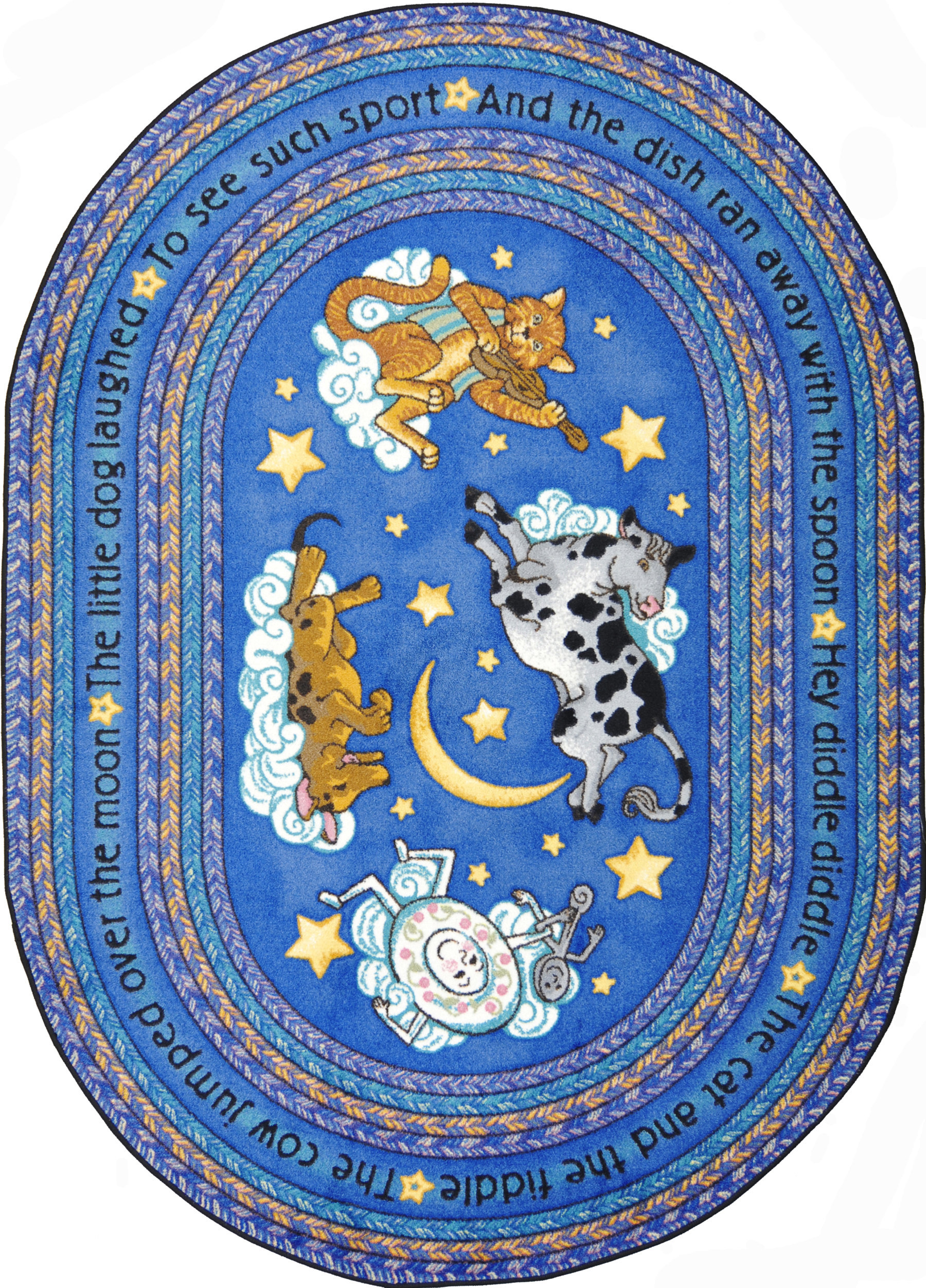 Joy Carpets Just for Kids Hey Diddle Diddle Area Rug & Reviews | Wayfair