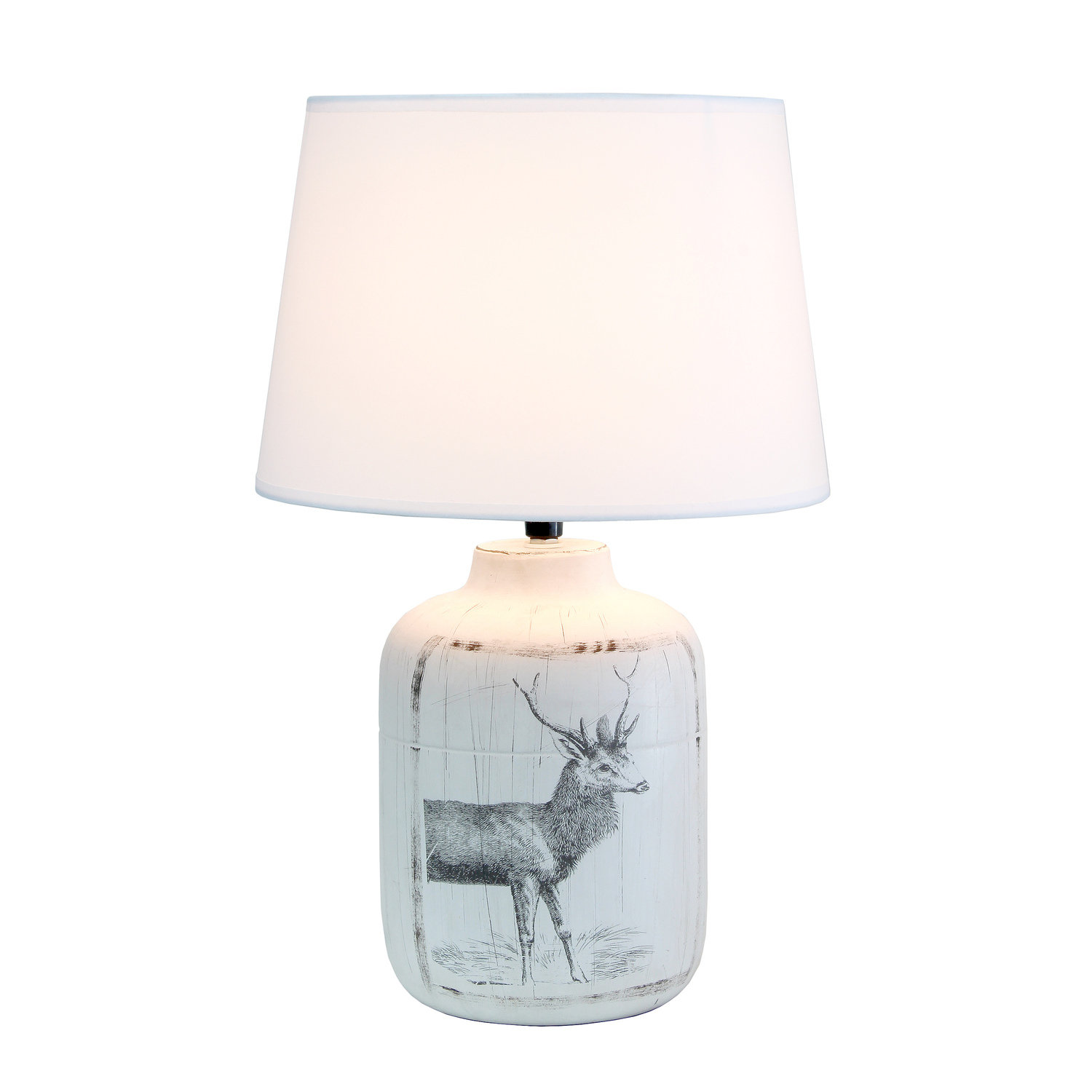 Millwood Pines Rustic Deer Buck Nature Printed Ceramic Farmhouse Accent ...
