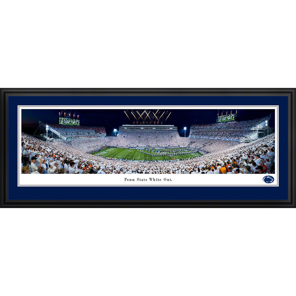 Latitude Run® Penn State White Out Football Panoramic Print | Wayfair