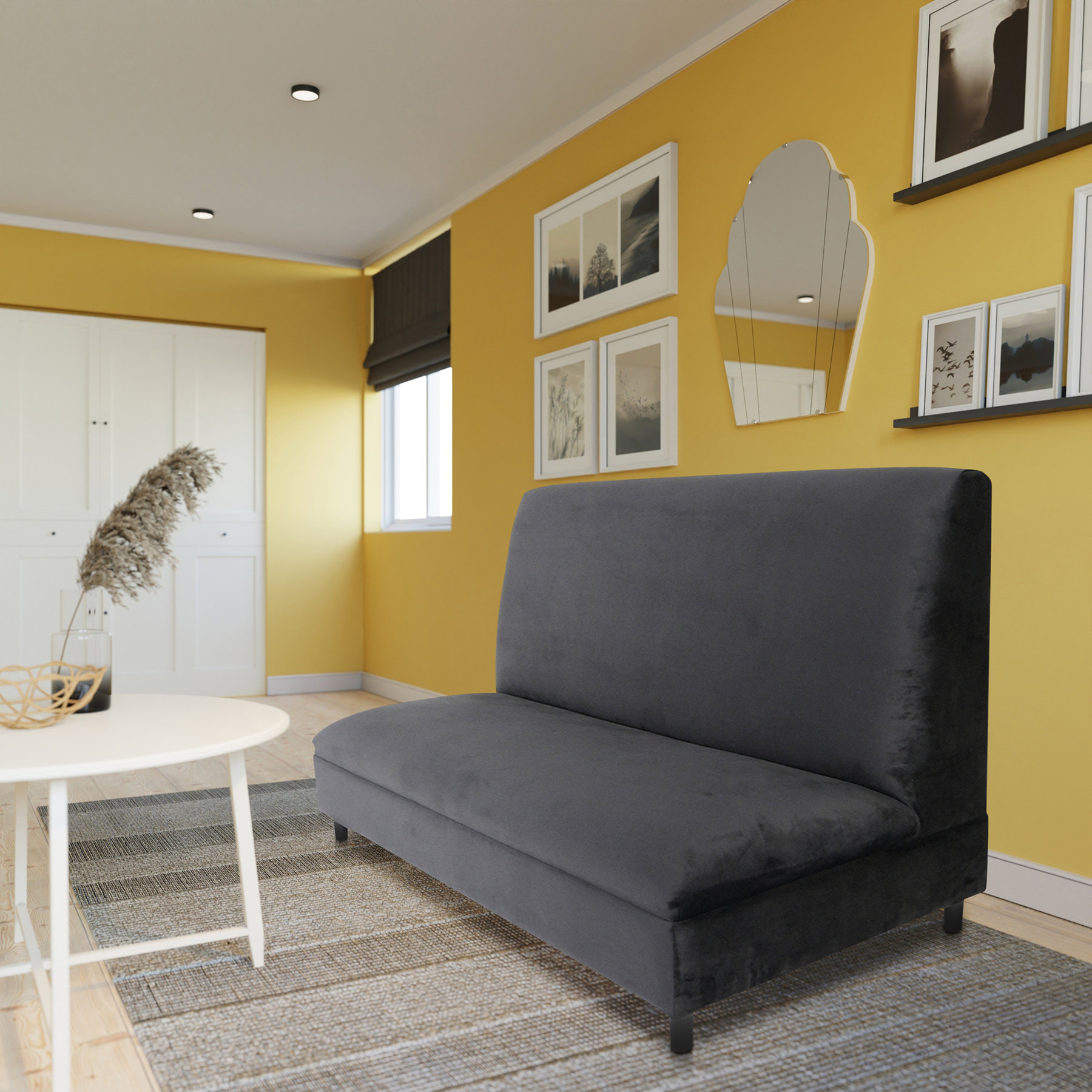 Latitude Run® Modern Armless Booth for Restaurant | Wayfair