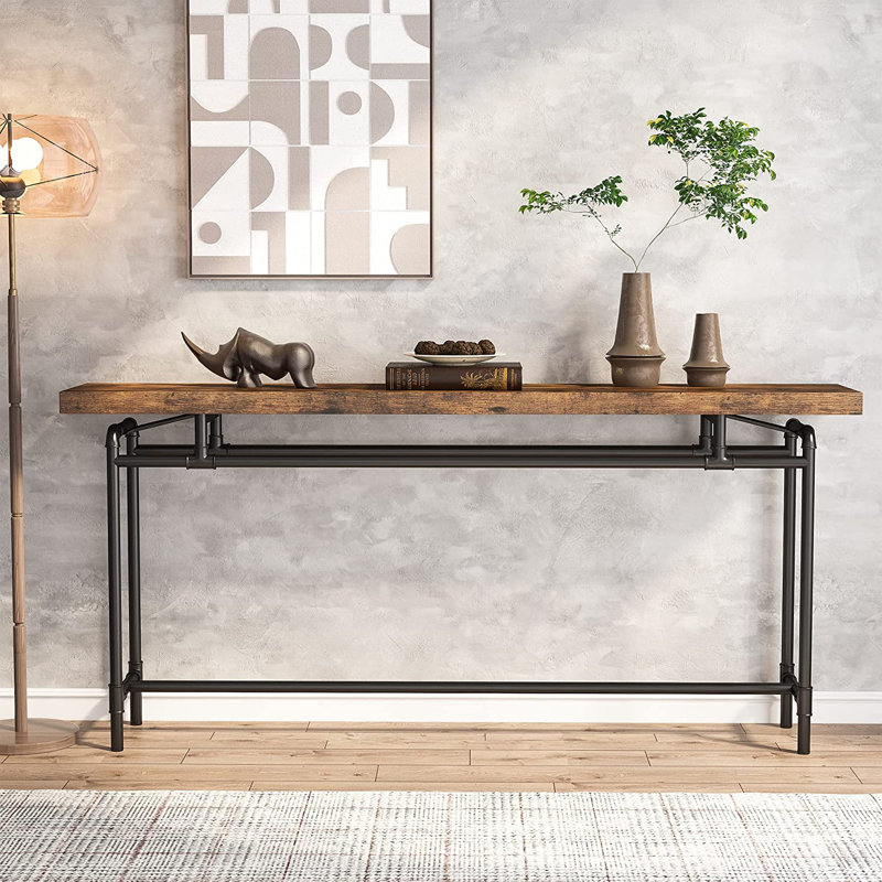 17 Stories Industrial 70.9" Console Table, Narrow Long Entryway Table ...
