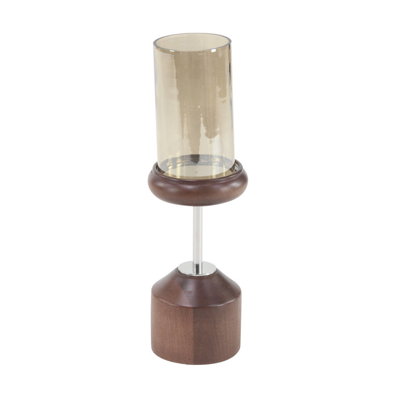 Wrought Studio Wood Tabletop Hurricane | Wayfair