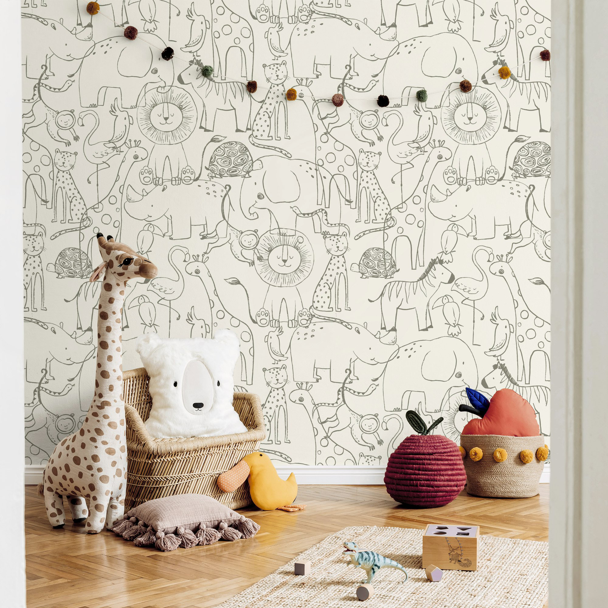 Wildon Home® Spicie Animal Print Wall Mural | Wayfair