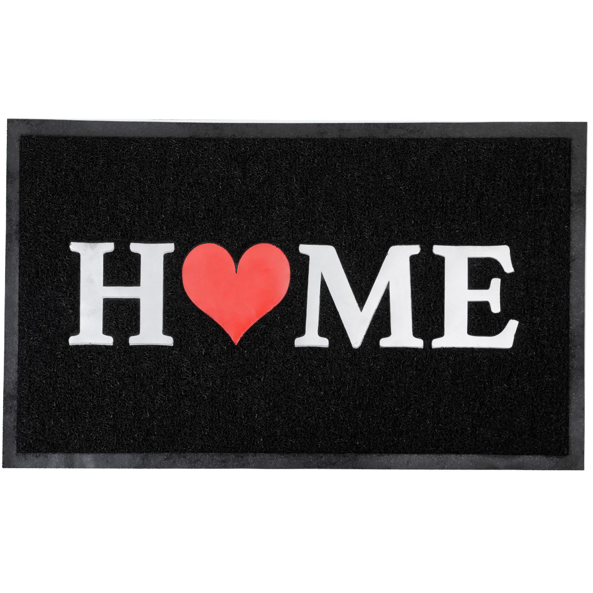Evideco Outdoor Mat Printed Front Door Mat Home PVC Rug 30X18 Black ...
