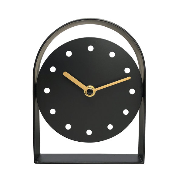 Willa Arlo™ Interiors Aust Analog Metal Quartz Tabletop Clock & Reviews ...