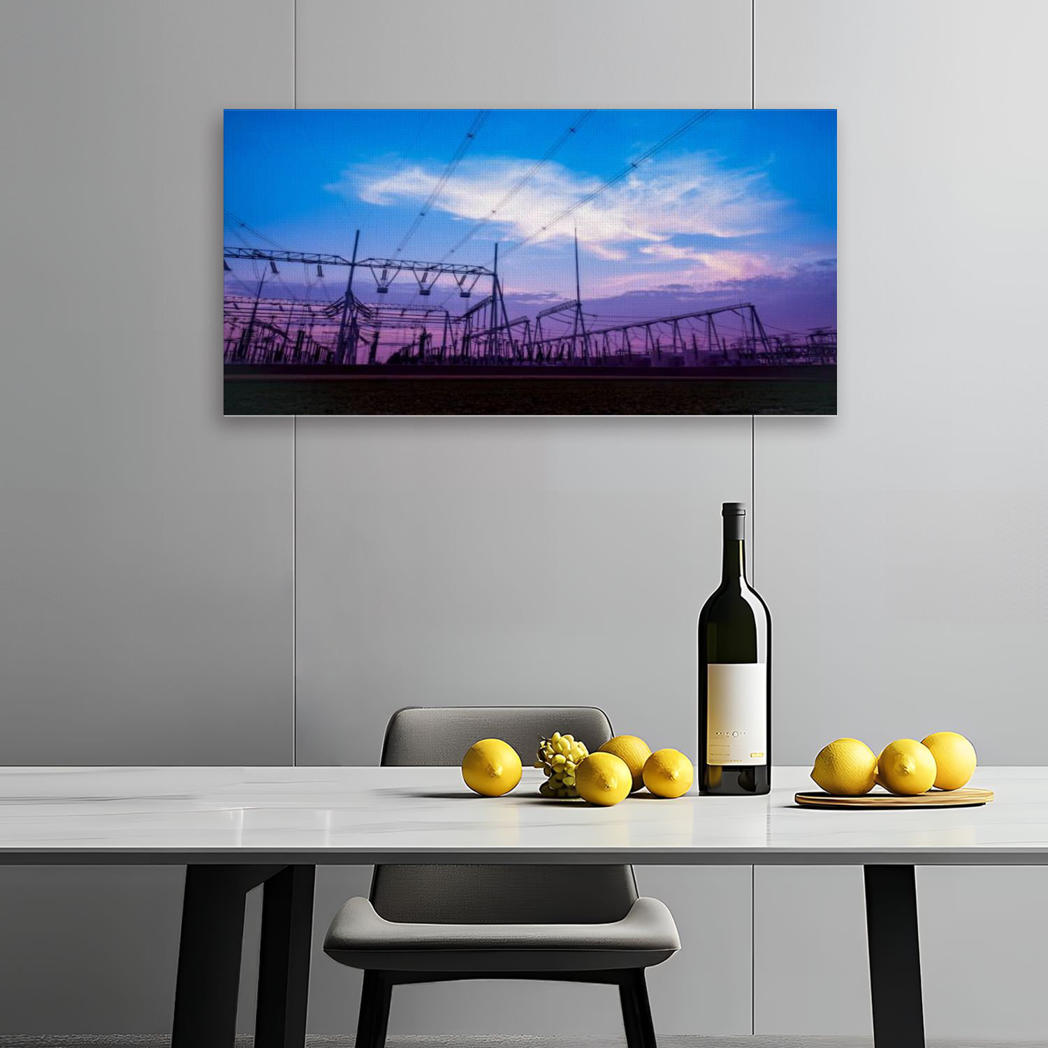 Latitude Run® Canvas Wall Art Substation evening Wall Decor for Living ...