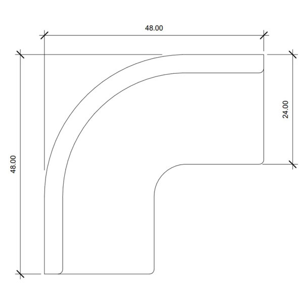 QA Group 1/2 Circle U-Booth, Private Corner Booth (Pack of Two 1/4 ...