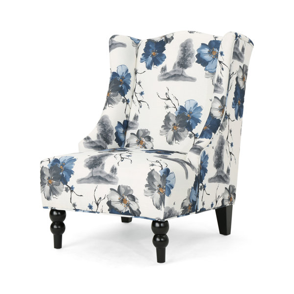 Mercer41 HI-BACK CLUB CHAIR, High-Back Fabric Club Chair, Print | Wayfair