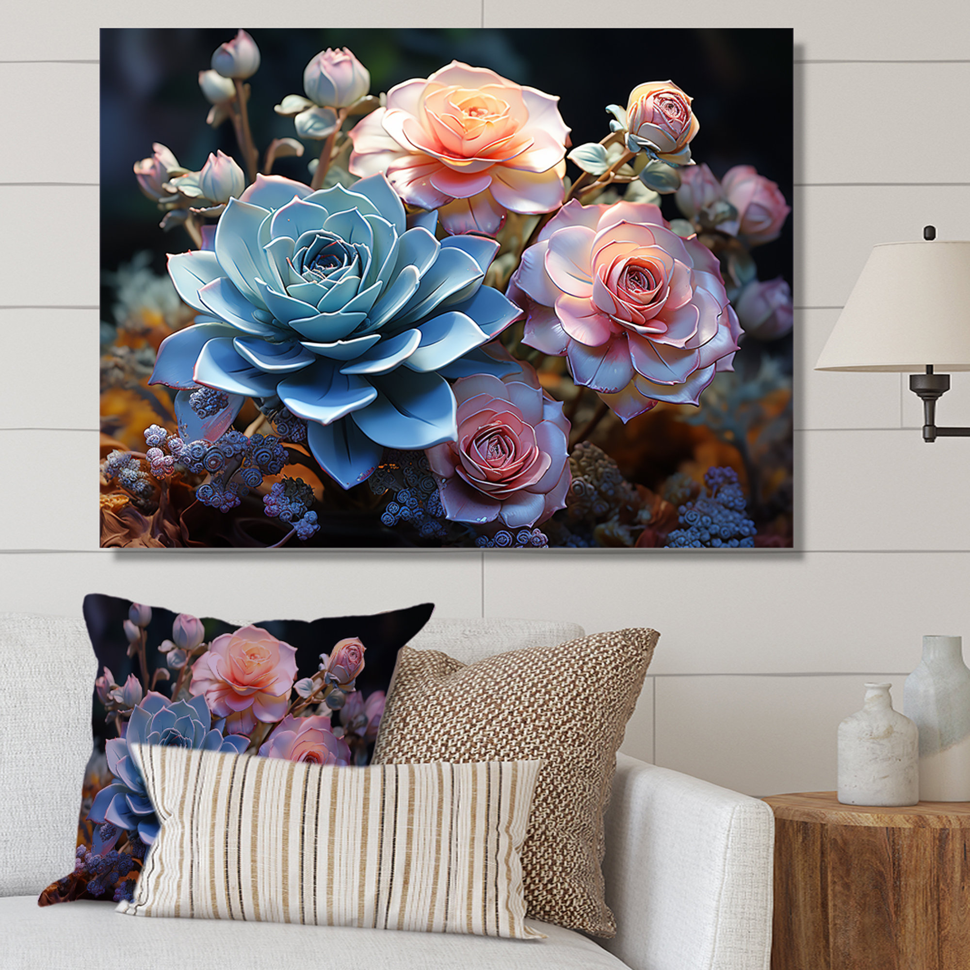 Design Art Succulent Farmhouse Still Life I On Canvas Print | Wayfair