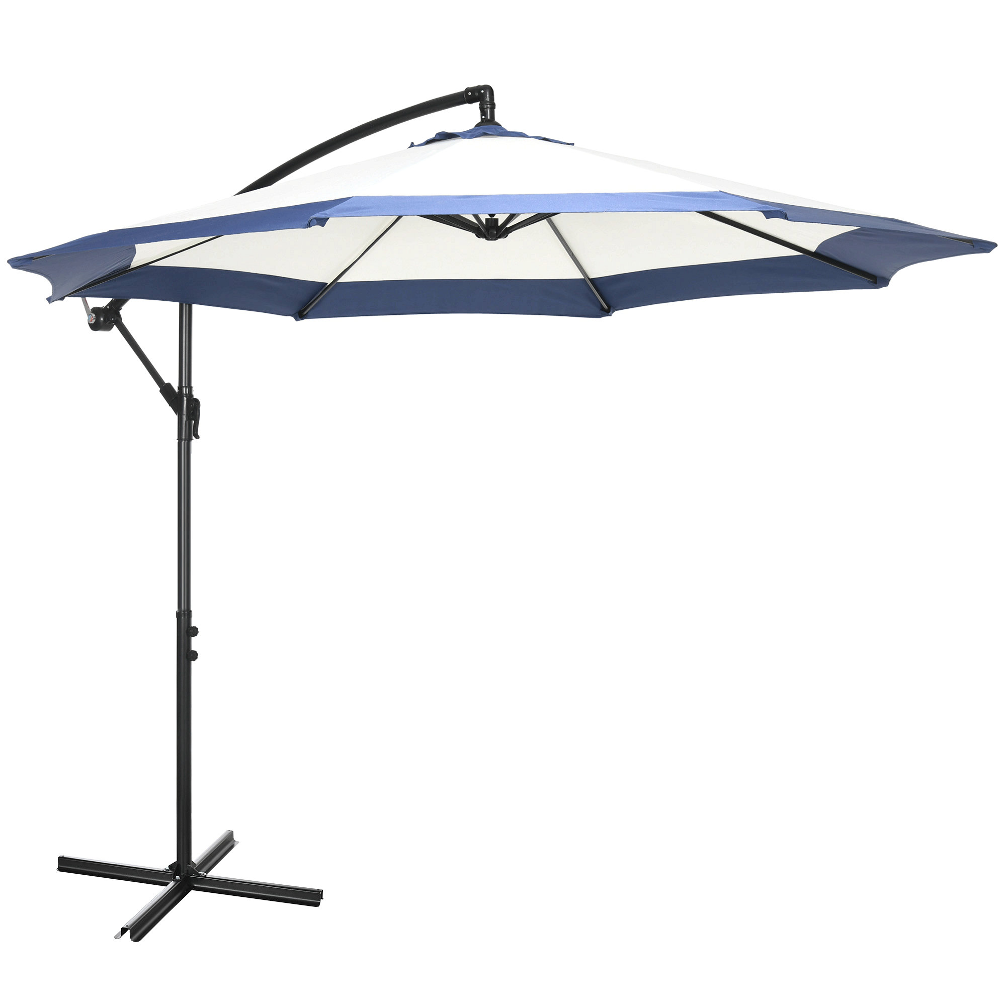 Latitude Run® Outsunny 10Ft Cantilever Umbrella, Offset Patio Umbrella ...