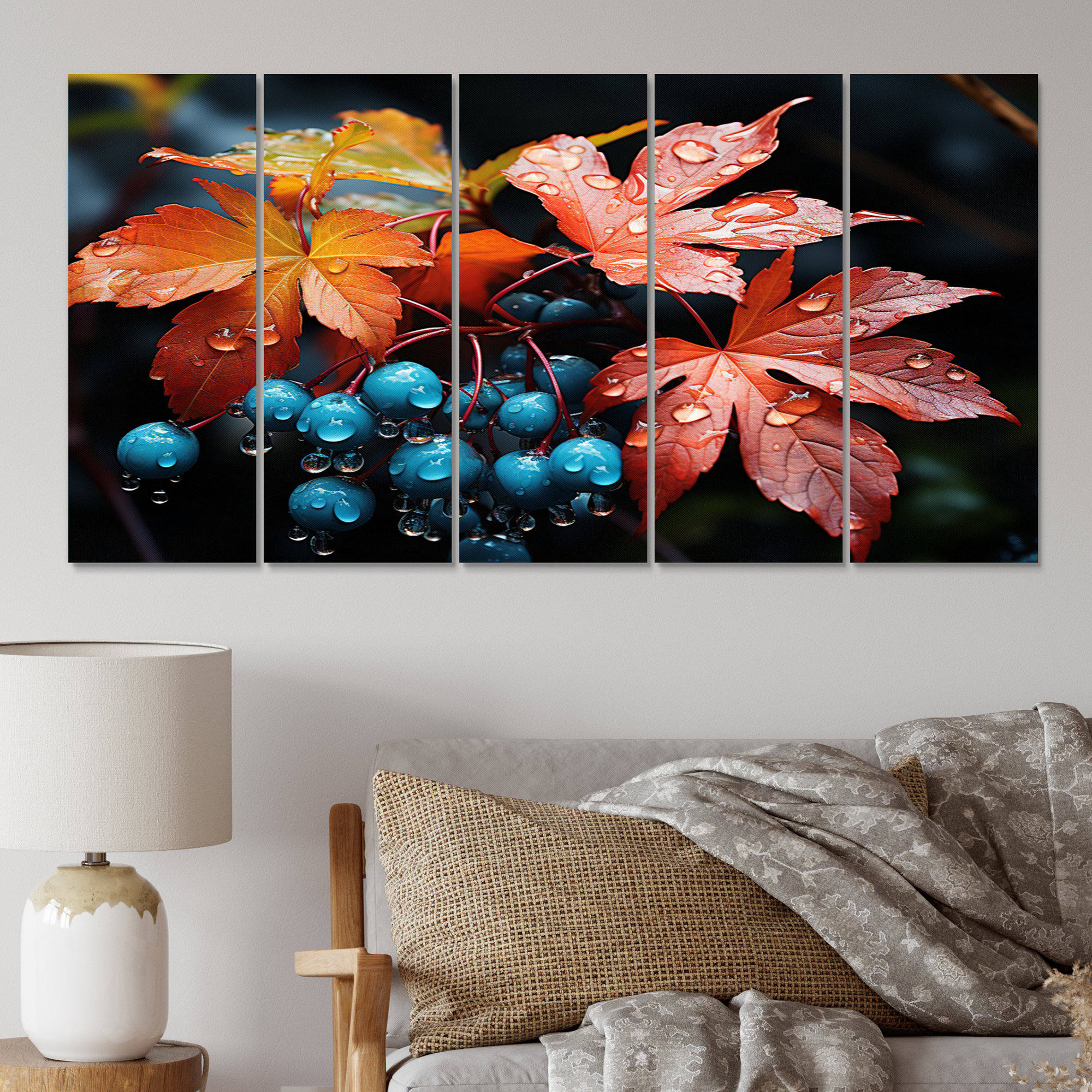 Red Barrel Studio® Japanese Maple Collage IV On Canvas 5 Pieces Print ...