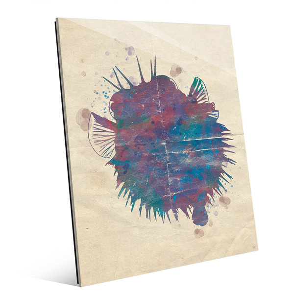 Click Wall Art " Rainbow Puffer Fish Nautical " - Wayfair Canada
