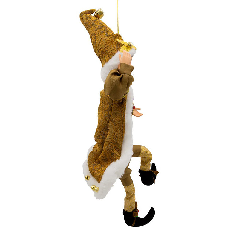 Kurt Adler Kringle Klaus Fortune Gold Elf Ornament | Wayfair