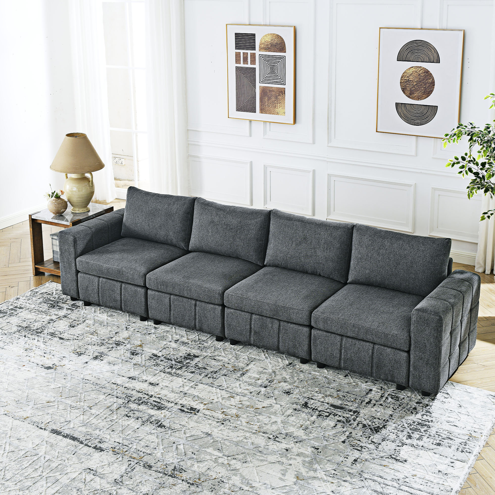 Latitude Run® Upholstered Modular Sofa For Living Room Apartment ...