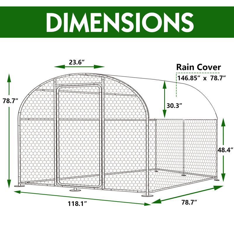 Tucker Murphy Pet™ Durriyah 64 Square Feet Chicken Coop with Chicken ...