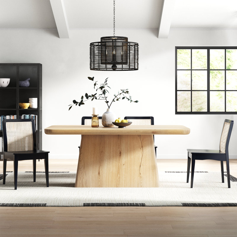 Joss & Main Lowell Solid Wood Base Dining Table & Reviews | Wayfair