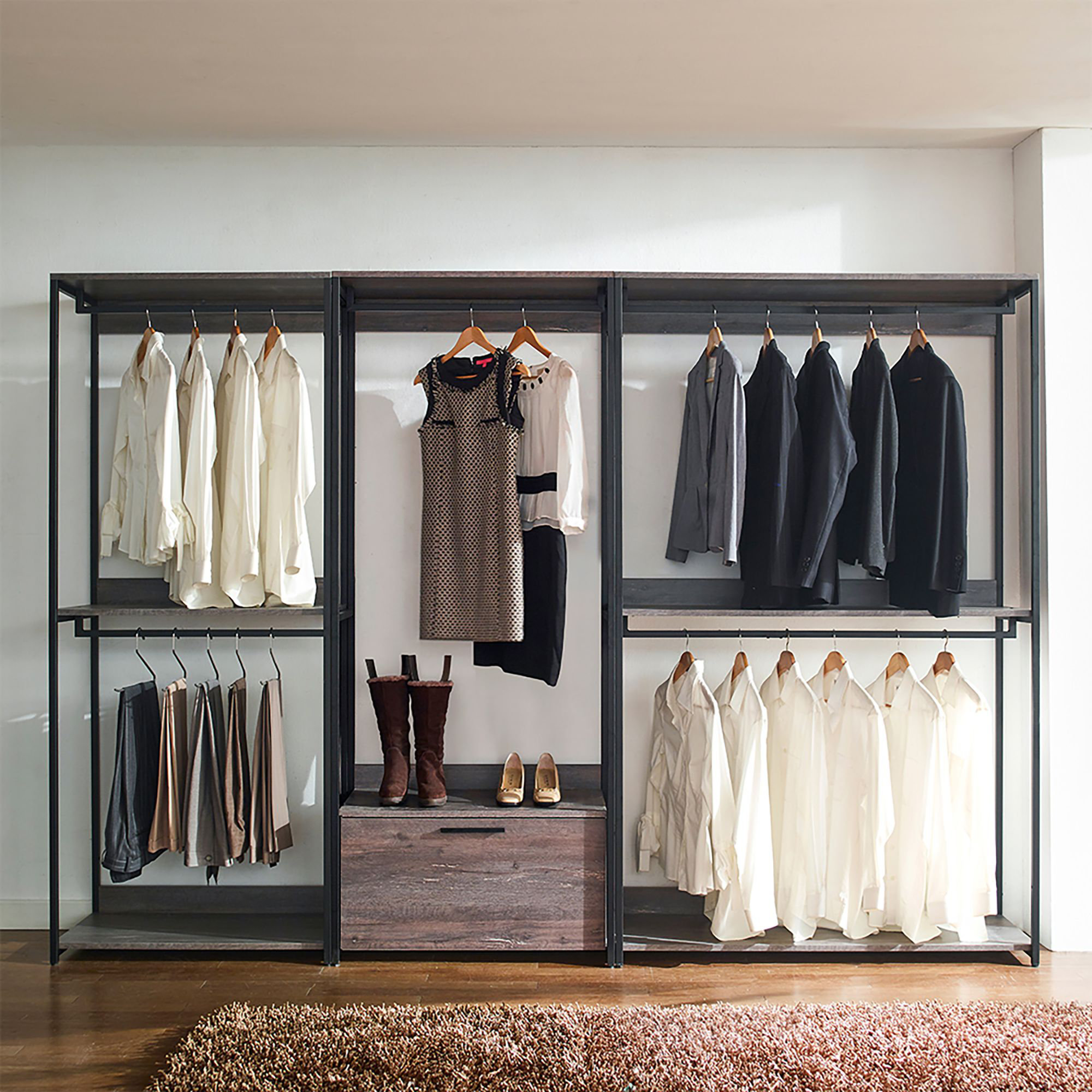 Latitude Run® Fiona 32" Wood and Walk-in Closet with One Shelf On-Site ...