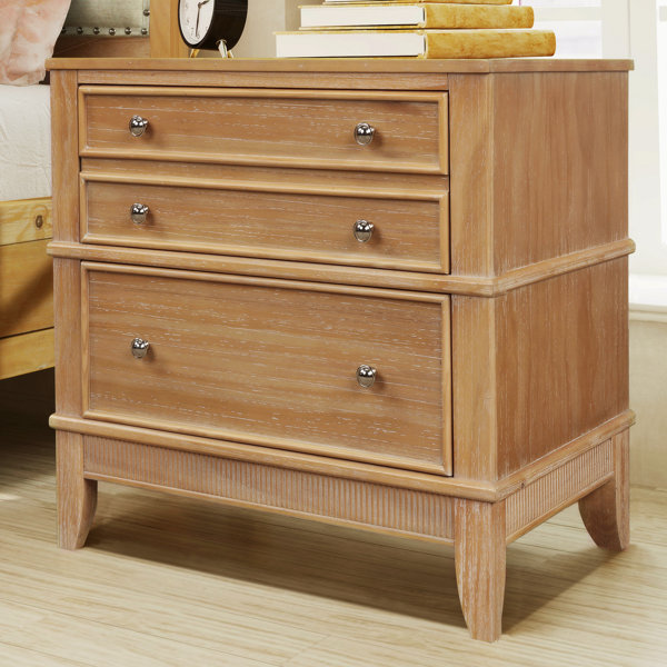 Winston Porter Miyonna Solid Wood 3 - Drawer Accent Chest | Wayfair