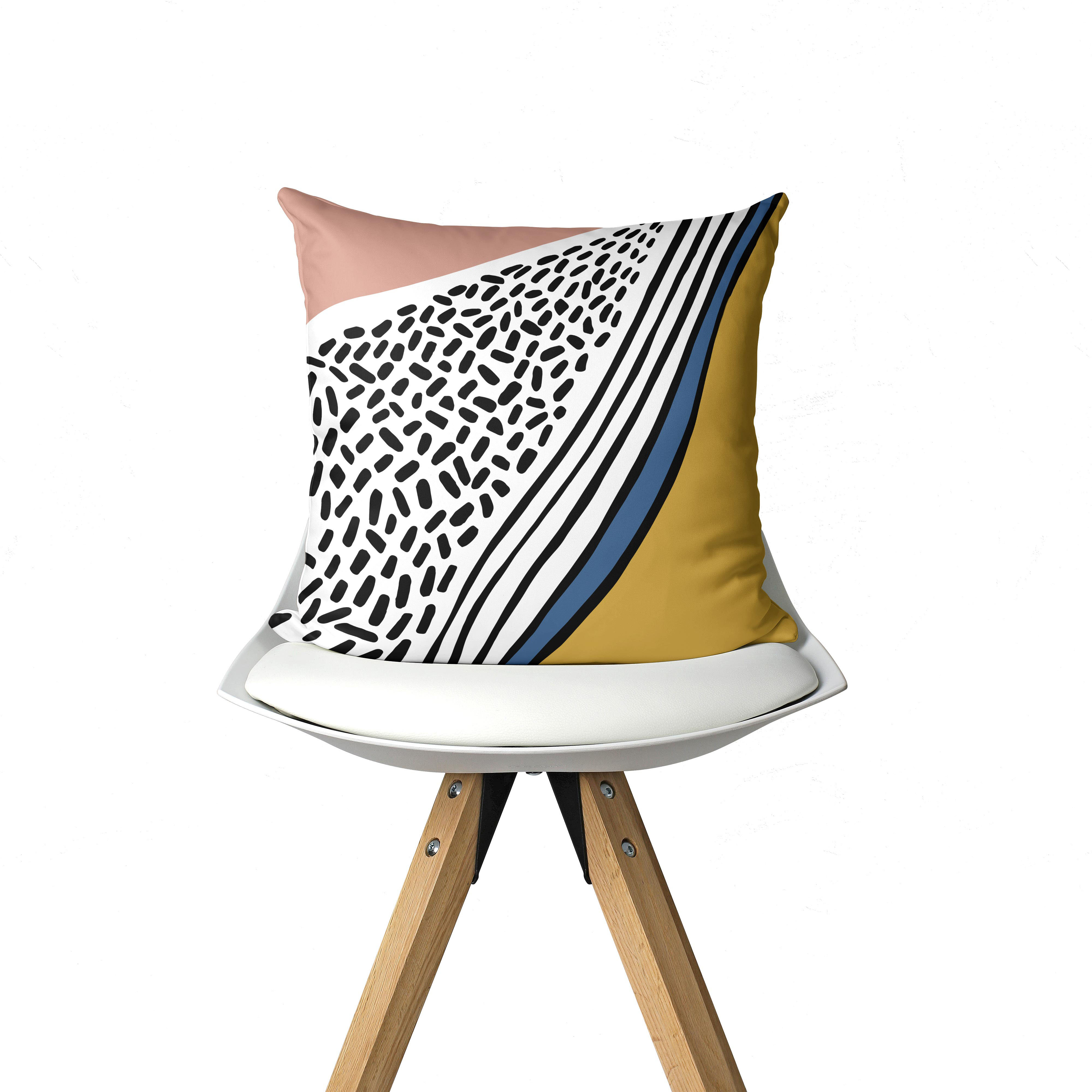 ULLI HOME Norma Scandinavian Inspired Mid-Century Abstract Indoor Throw ...