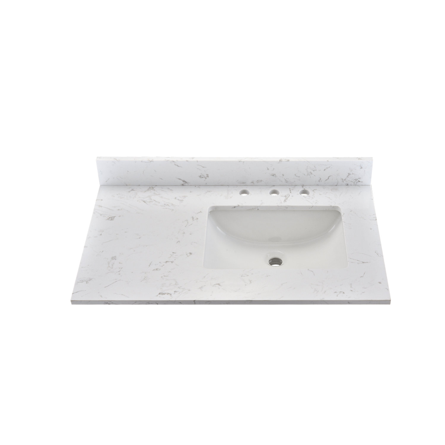 VANITYFAIR 36" Single Bathroom Vanity Top in White with Sink | Wayfair