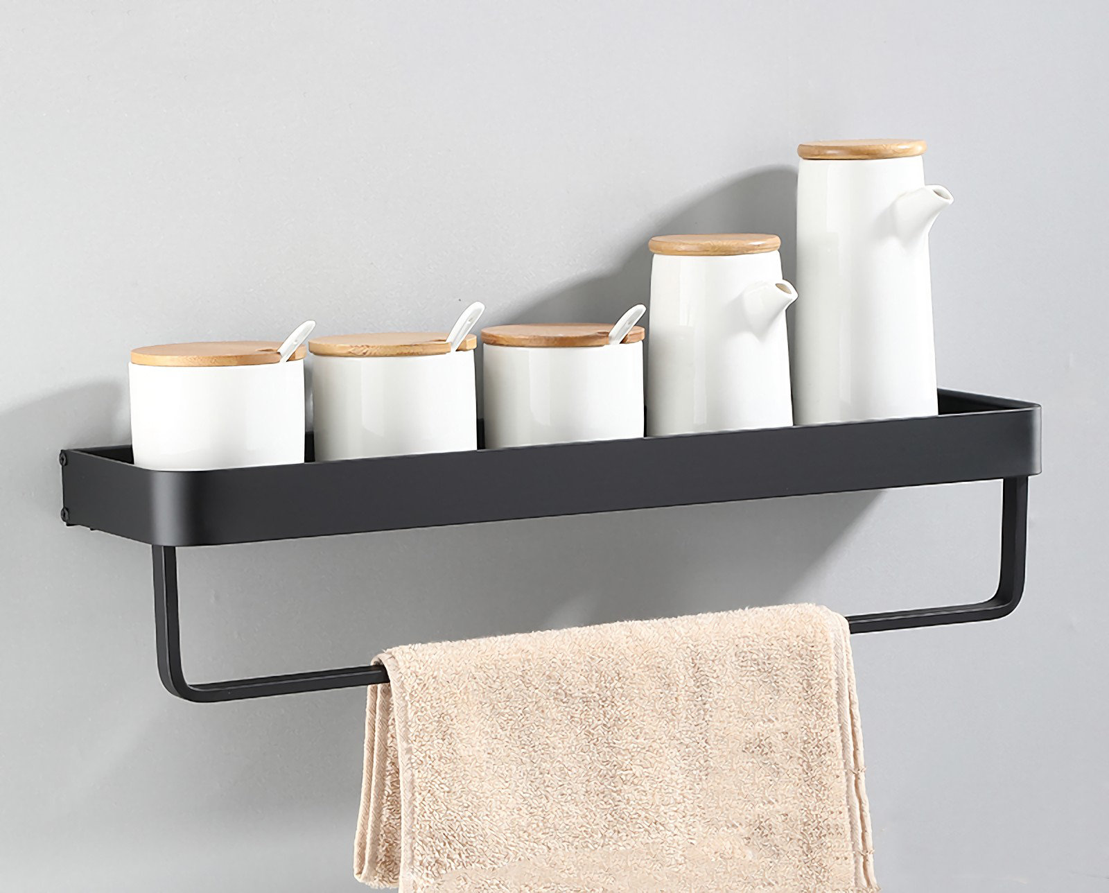 Prep & Savour No-Drill Kitchen Shelf With Detachable Space Aluminum ...
