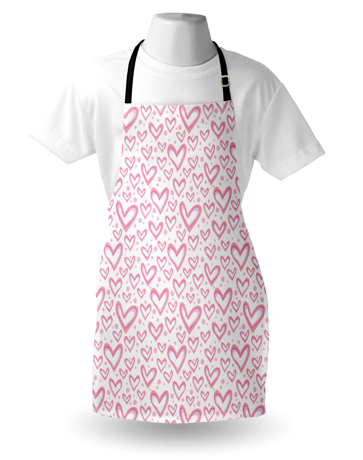 Bungalow Rose Vintage Valentine Apron Unisex Hearts and Rounds Adult ...