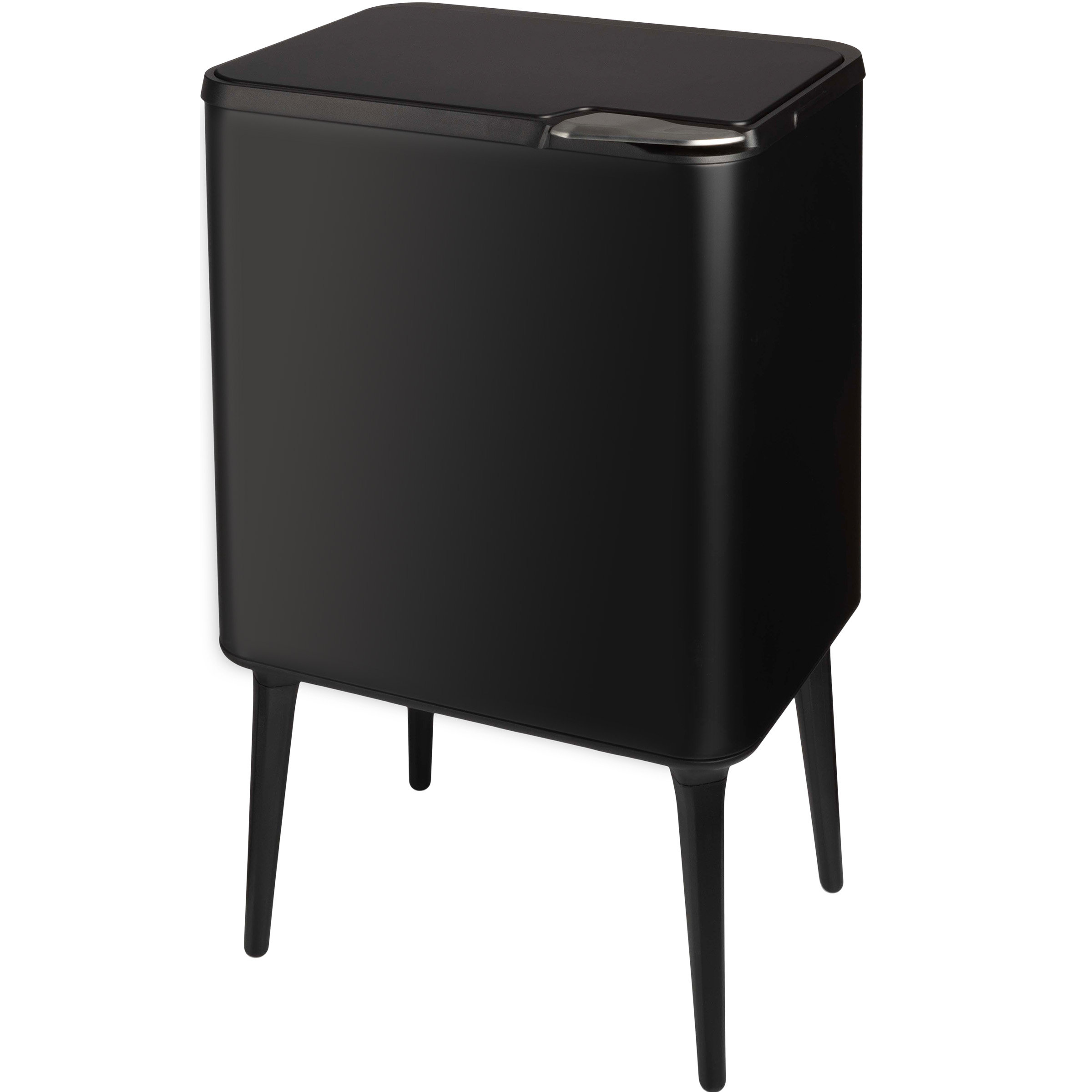Home-Complete Trash Can - 8.7-Gallon Trash Can with Lid, Removable Legs ...