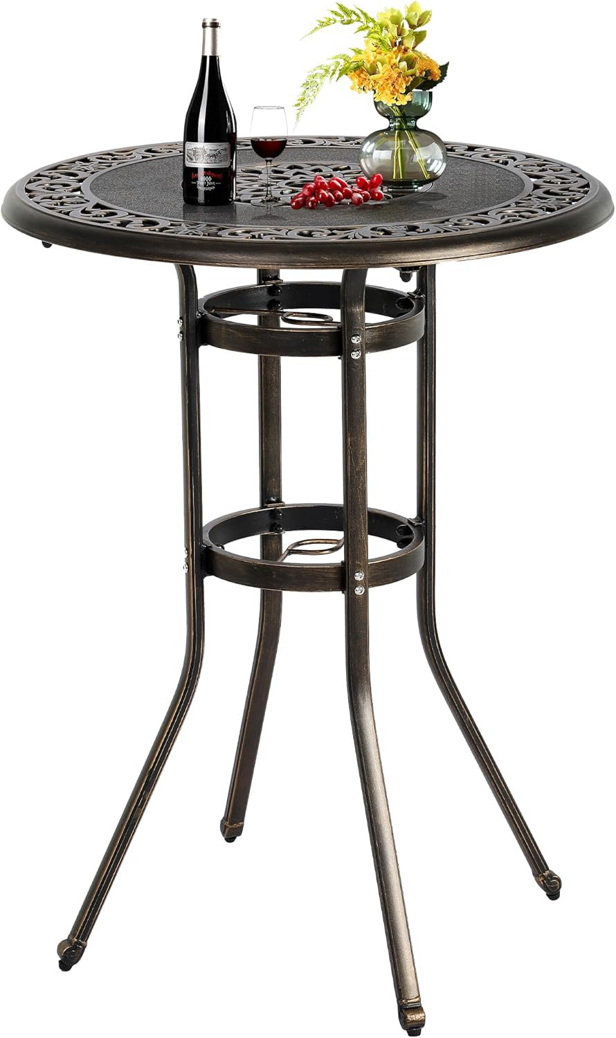 Astoria Grand Lowdes Round 31.5'' Outdoor Bar Table | Wayfair